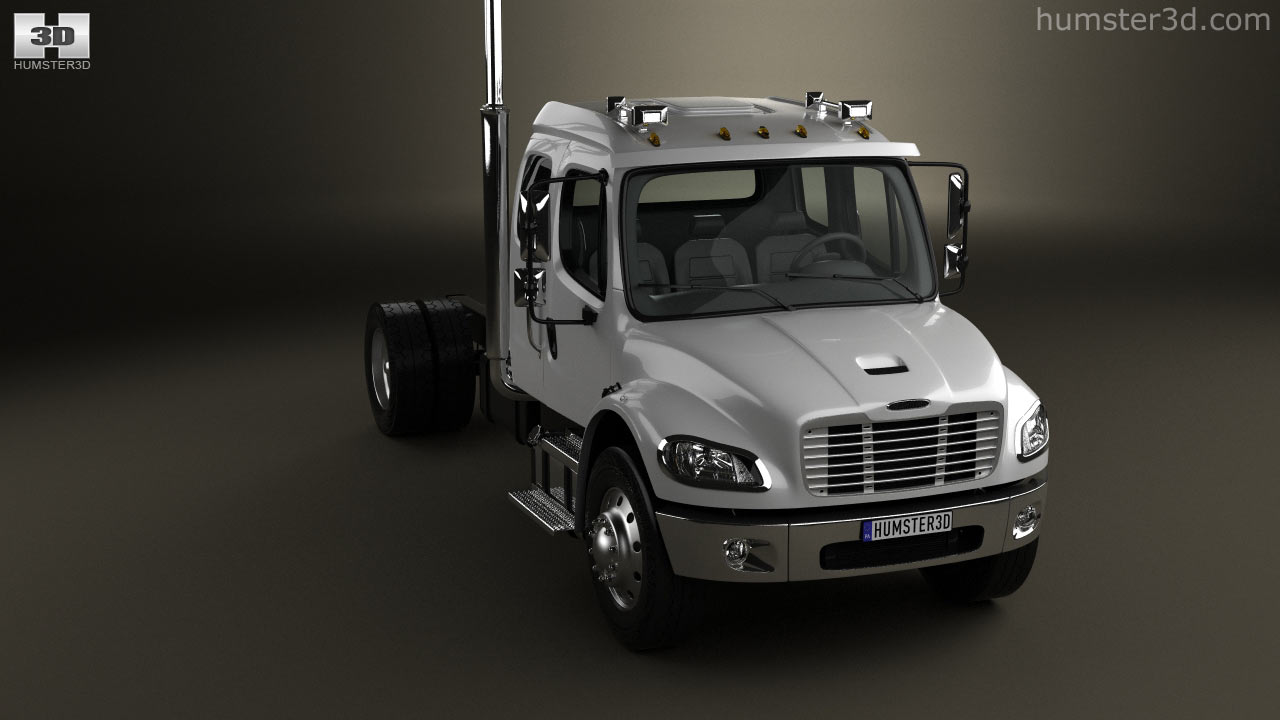 360 view of Freightliner M2 Extended Cab Chassis Truck 2017 3D model ...