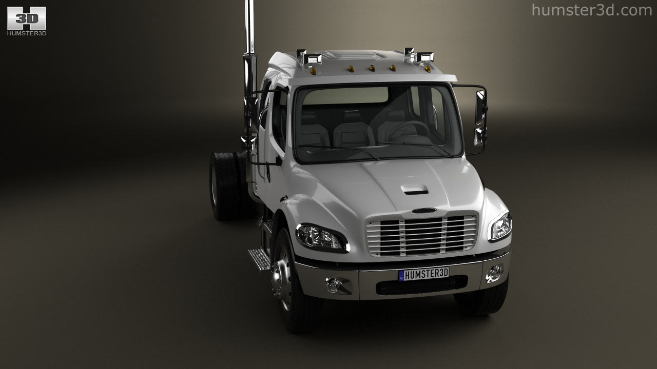 360 view of Freightliner M2 Extended Cab Chassis Truck 2017 3D model ...