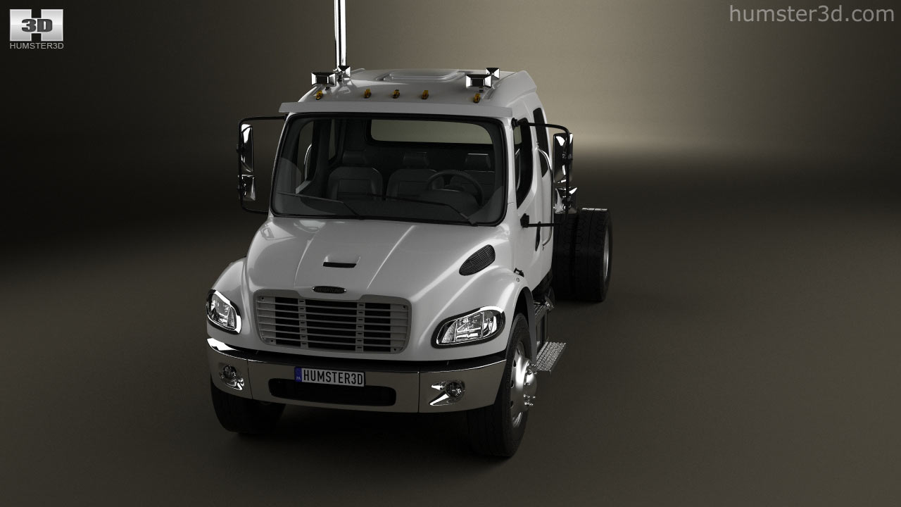360 view of Freightliner M2 Extended Cab Chassis Truck 2017 3D model ...