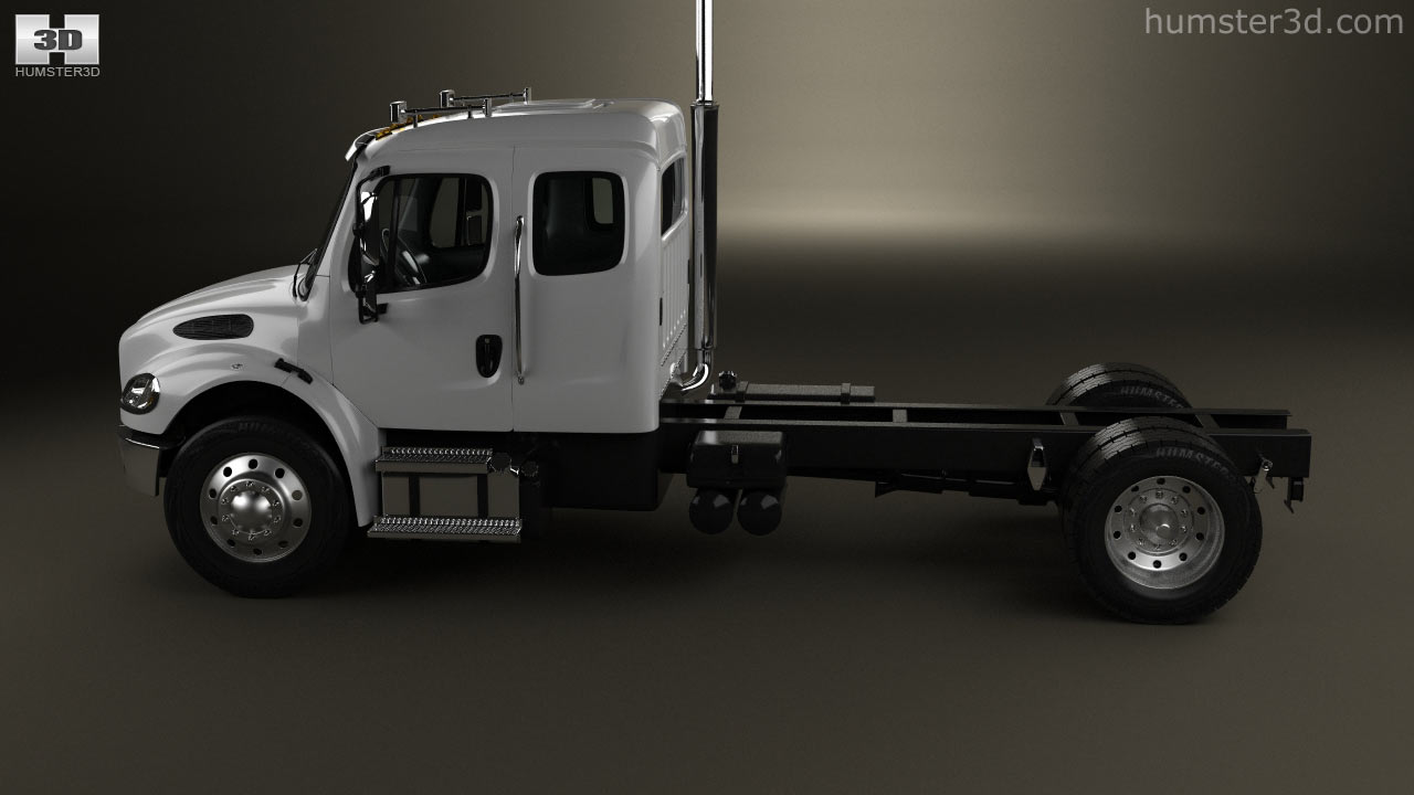 360 view of Freightliner M2 Extended Cab Chassis Truck 2017 3D model ...