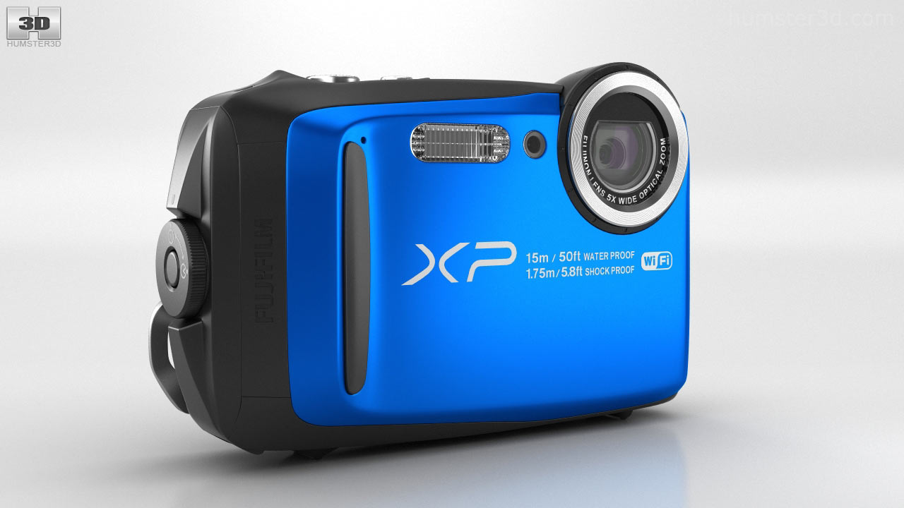 360 view of Fujifilm FinePix XP90 Blue 3D model - 3DModels store
