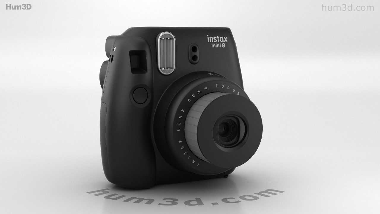 360 view of Fujifilm Instax Mini 8 Black 3D model - 3DModels store