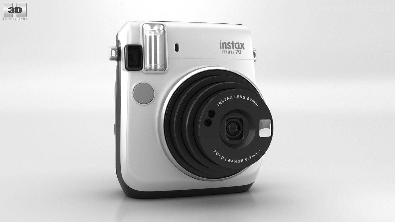 360 view of Fujifilm Instax Mini 70 White 3D model - 3DModels store