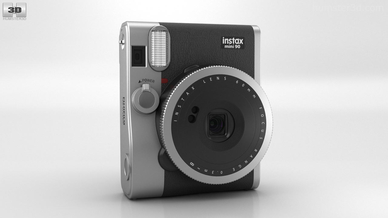 360 view of Fujifilm Instax Mini 90 Neo Classic Black 3D model ...