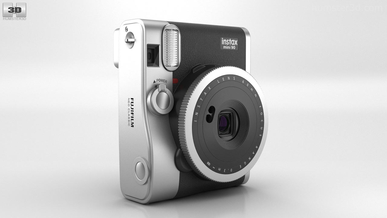 360 view of Fujifilm Instax Mini 90 Neo Classic Black 3D model ...