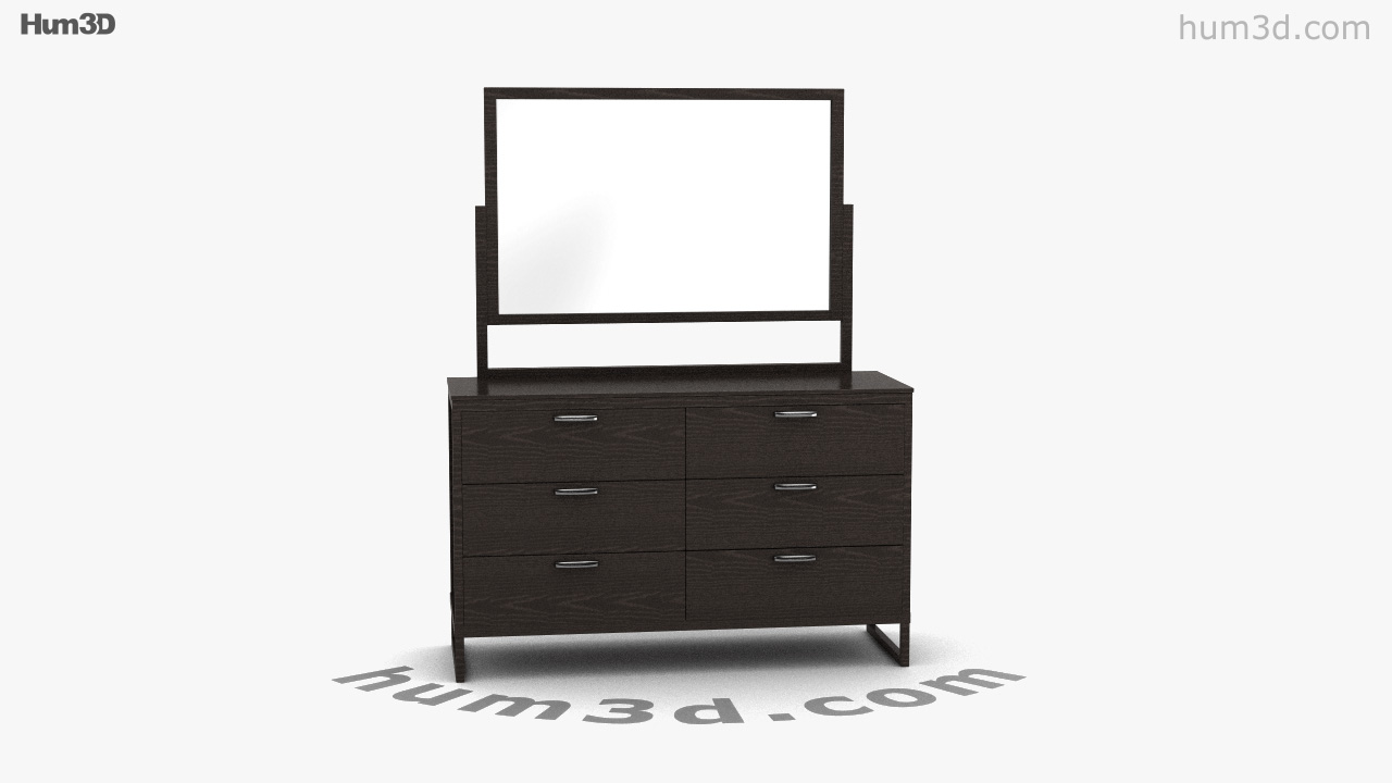 360 view of Ashley Sonya Dresser & mirror 3D model - 3DModels store