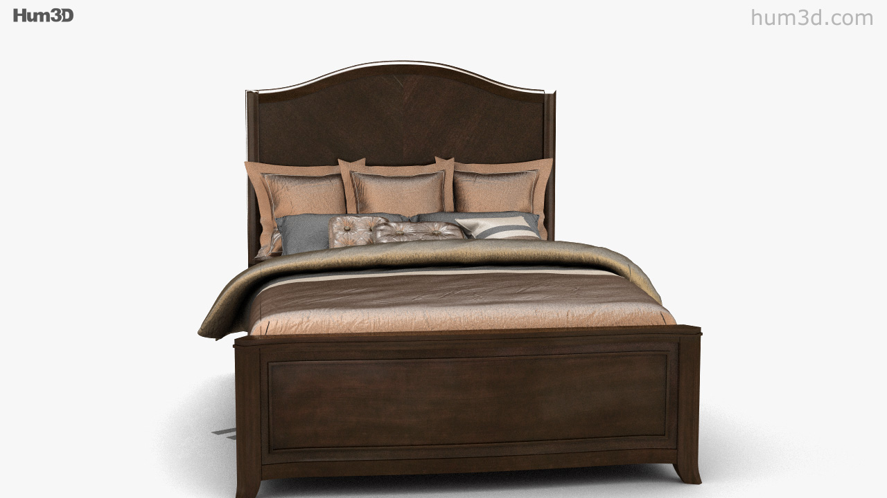 360 view of Ashley Ashlyn Queen Sleigh Bed 3D model - 3DModels store