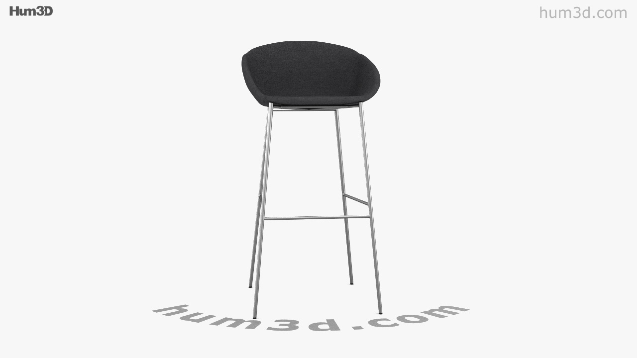 360 view of Calligaris Love High Bar stool 3D model - 3DModels store
