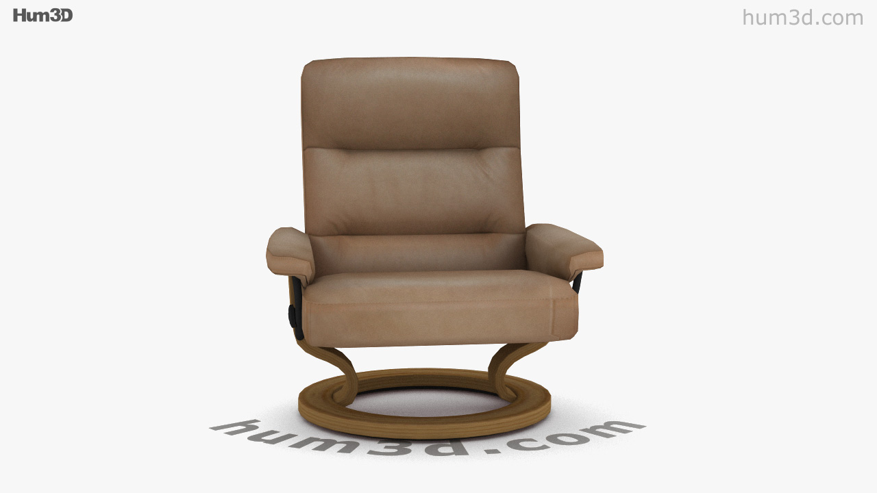 360 view of Ekornes Pacific Chair 3D model - 3DModels store