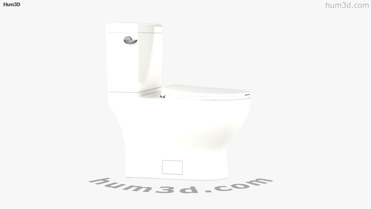 360 view of Fine Fixtures Modern Two Piece toilet 3D model - 3DModels store