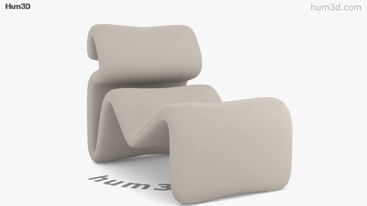 360 view of Etcetera Lounge chair 3D model - 3DModels store