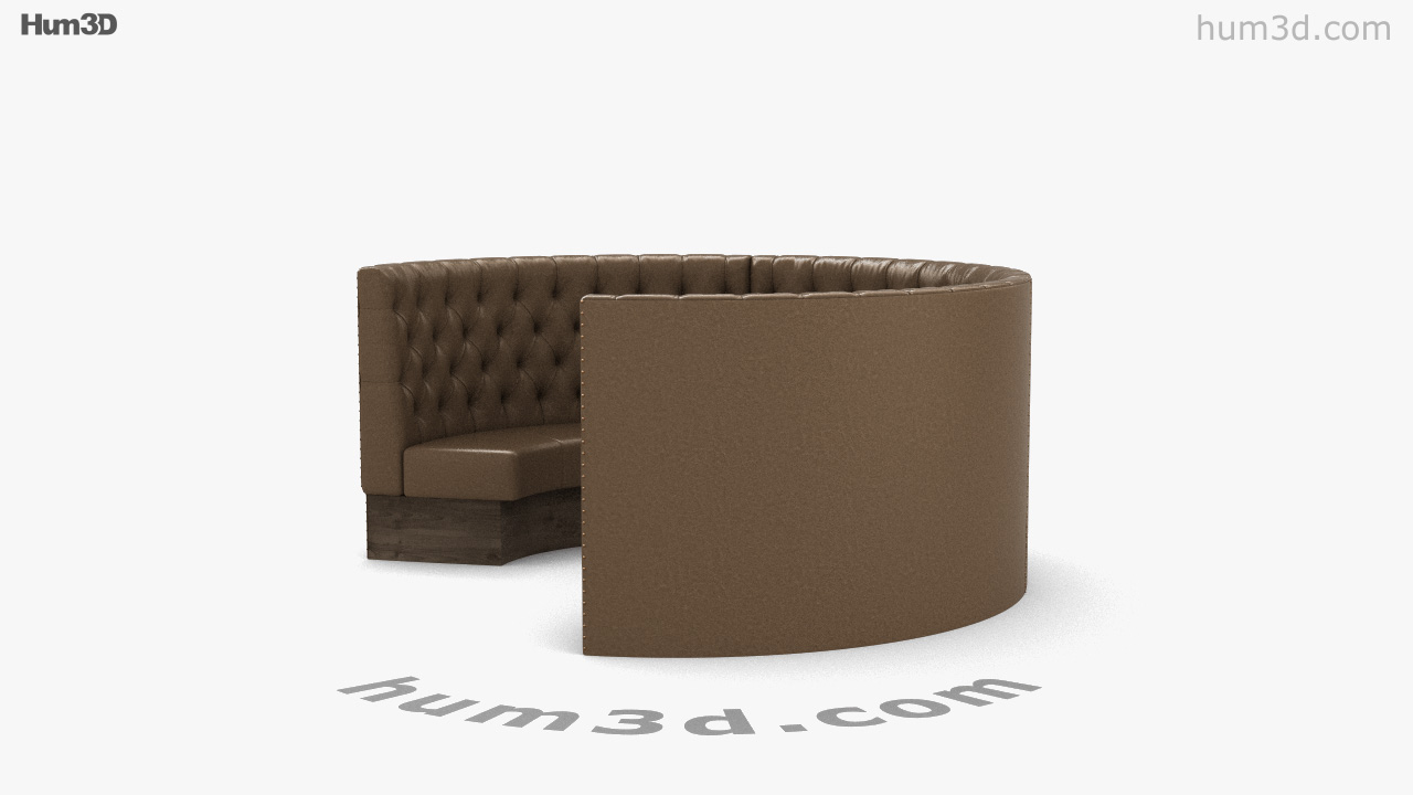 360 view of Round Booth Restaurant Seating 3D model - 3DModels store