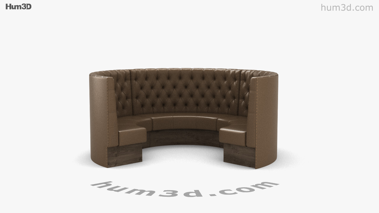 360 view of Round Booth Restaurant Seating 3D model - 3DModels store