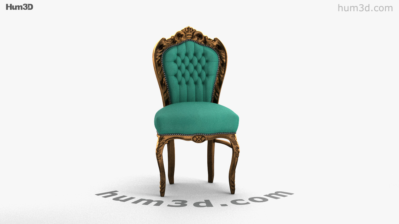 360 view of Baroque Chair 3D model - 3DModels store