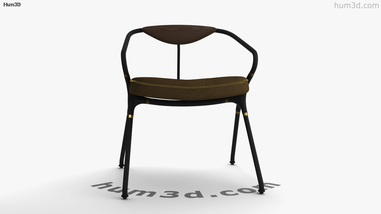 360 view of Akron Dining chair 3D model - 3DModels store