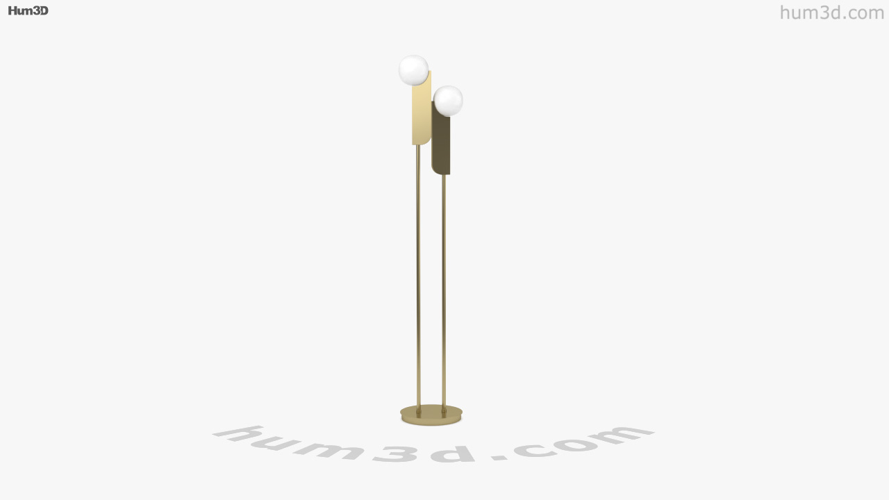 360 view of Bower LED Floor lamp 3D model - 3DModels store