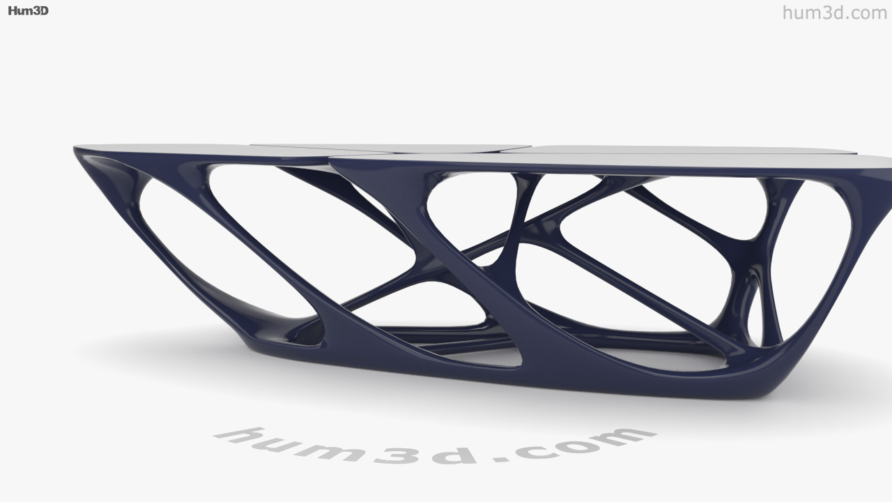 360 view of Zaha Hadid Mesa Table 3D model - 3DModels store