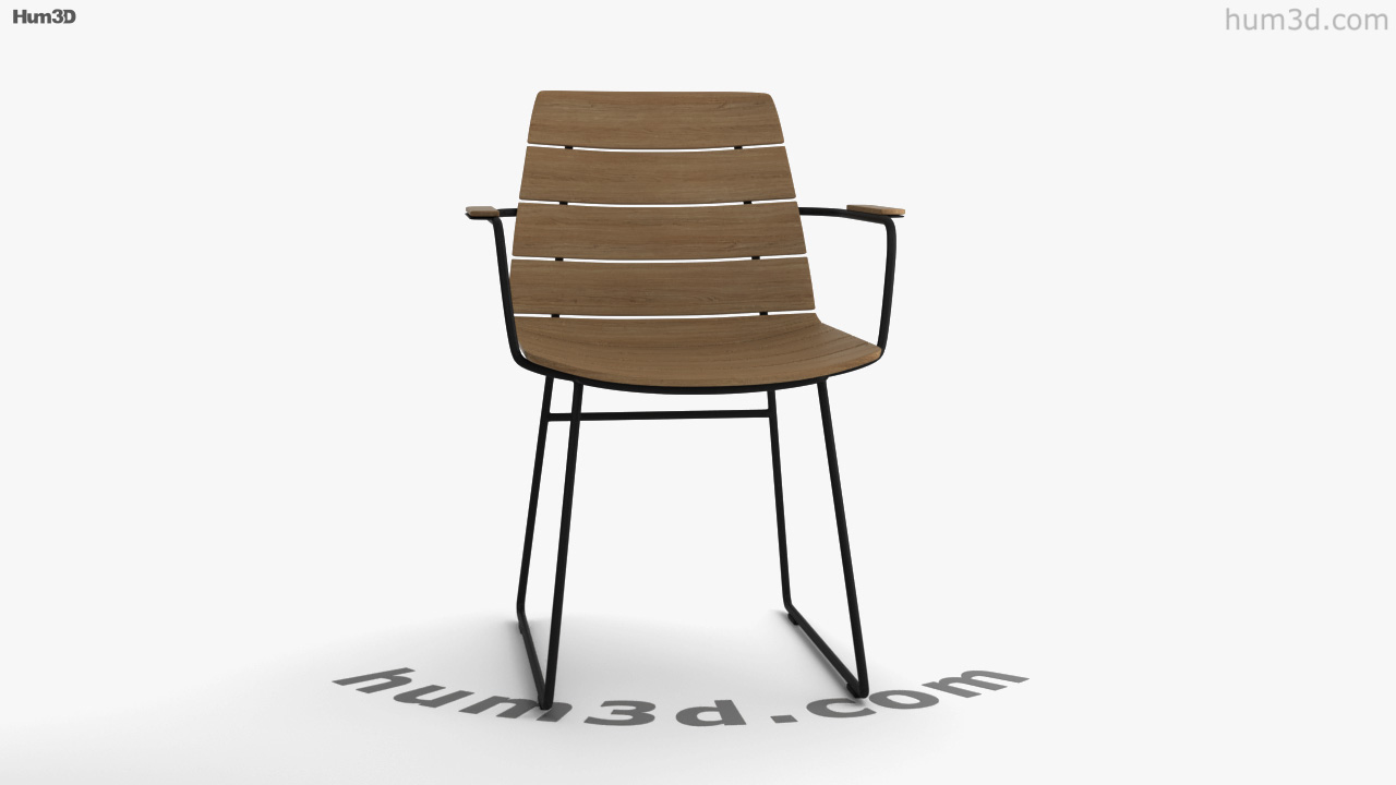 360 view of Gloster William Armchair 3D model - 3DModels store