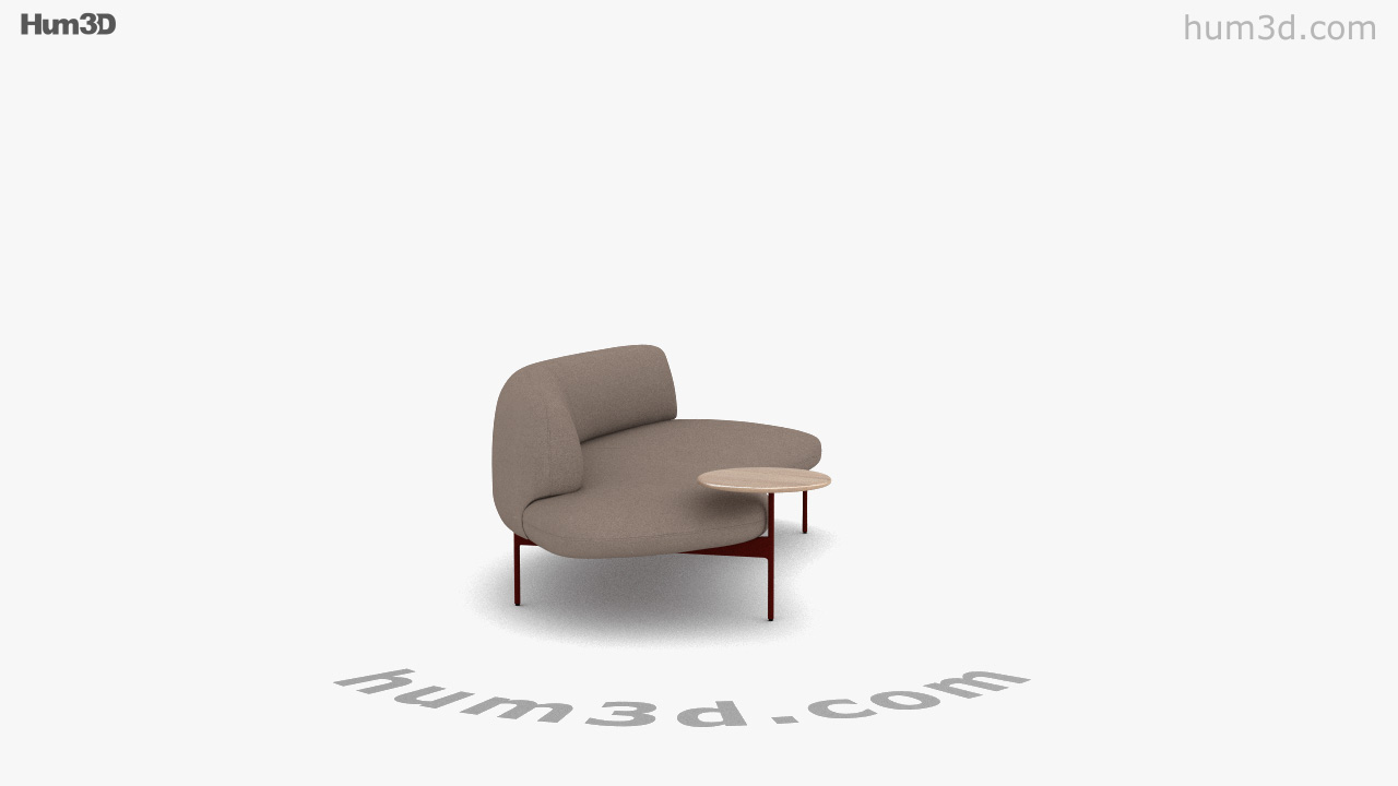 360 view of Haworth Openest Feather Sofa 3D model - 3DModels store