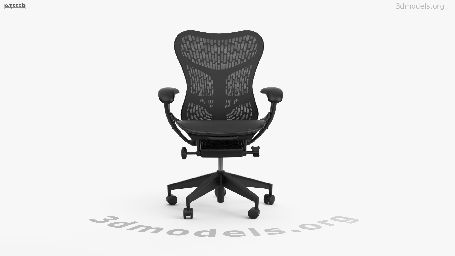Vista 360 del modelo 3D de Herman Miller Mirra 2 black Office chair ...