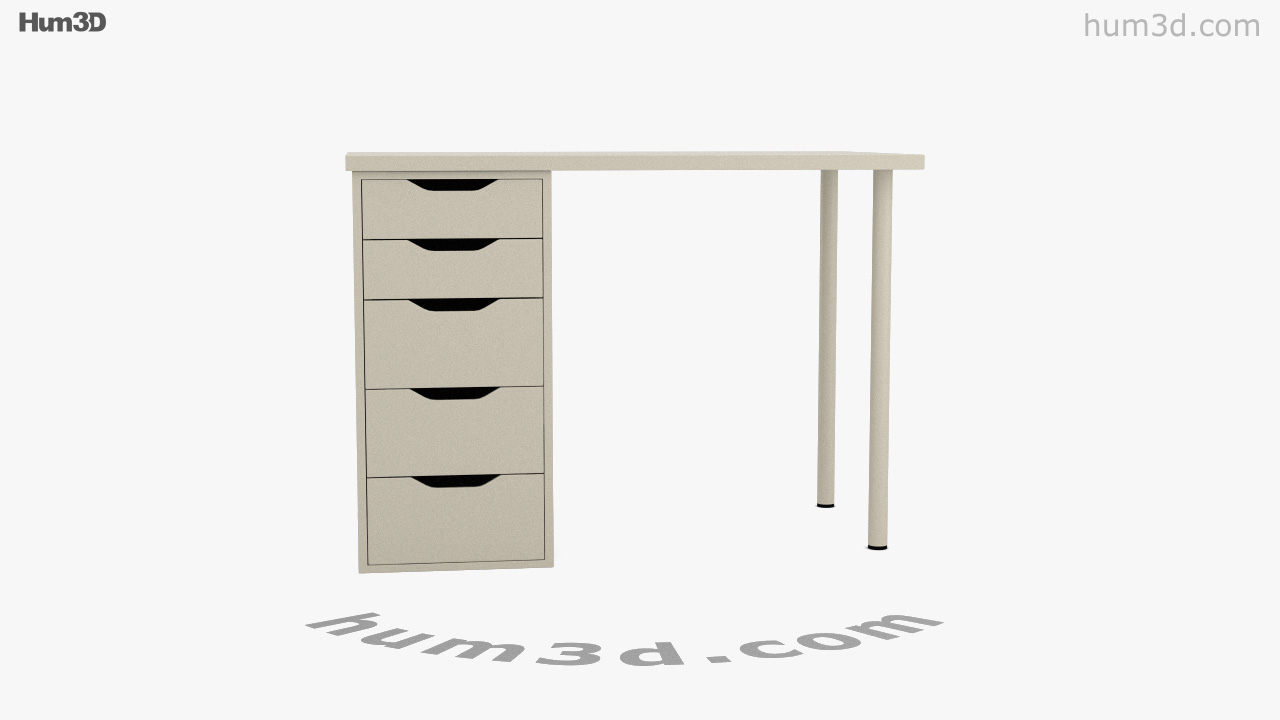 360 view of IKEA Linnmon Computer table 3D model - 3DModels store