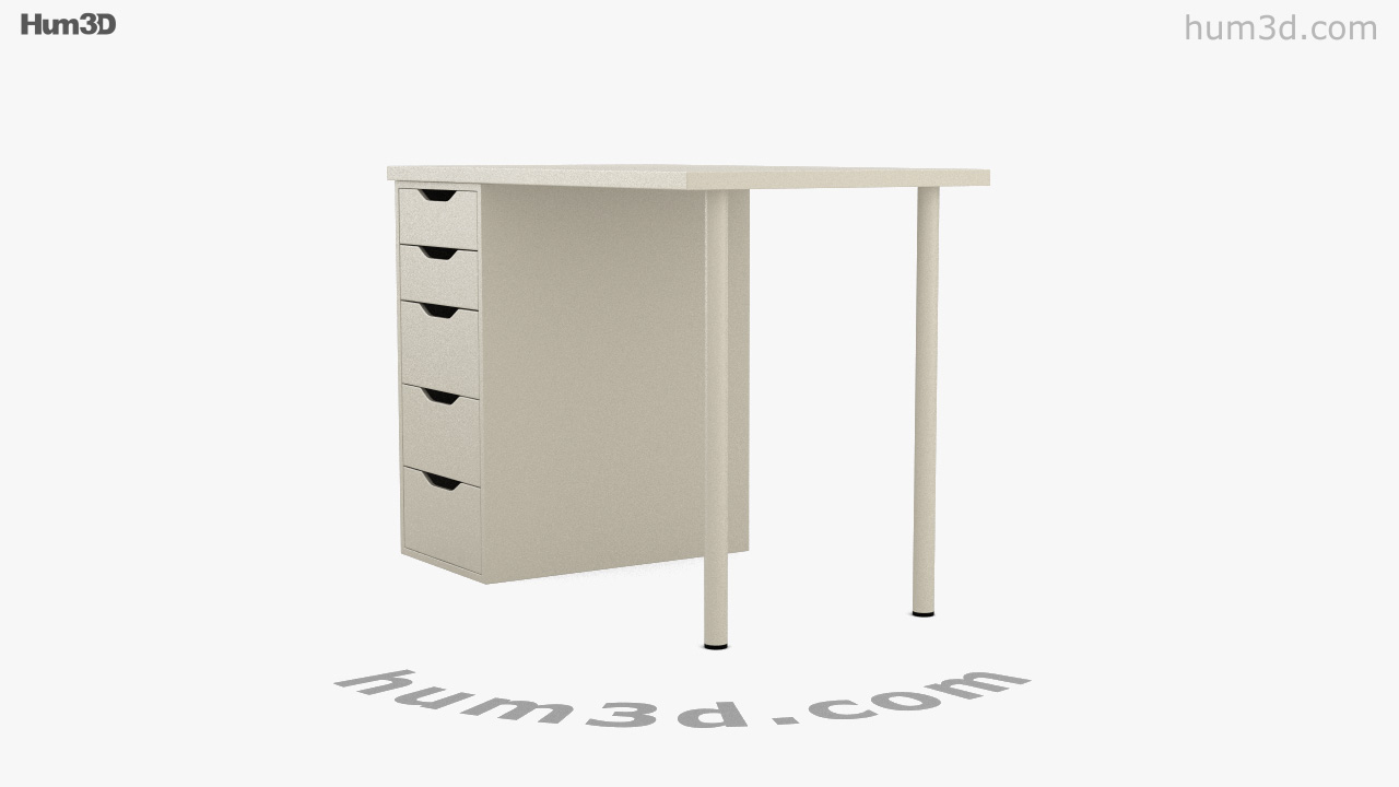 360 view of IKEA Linnmon Computer table 3D model - 3DModels store