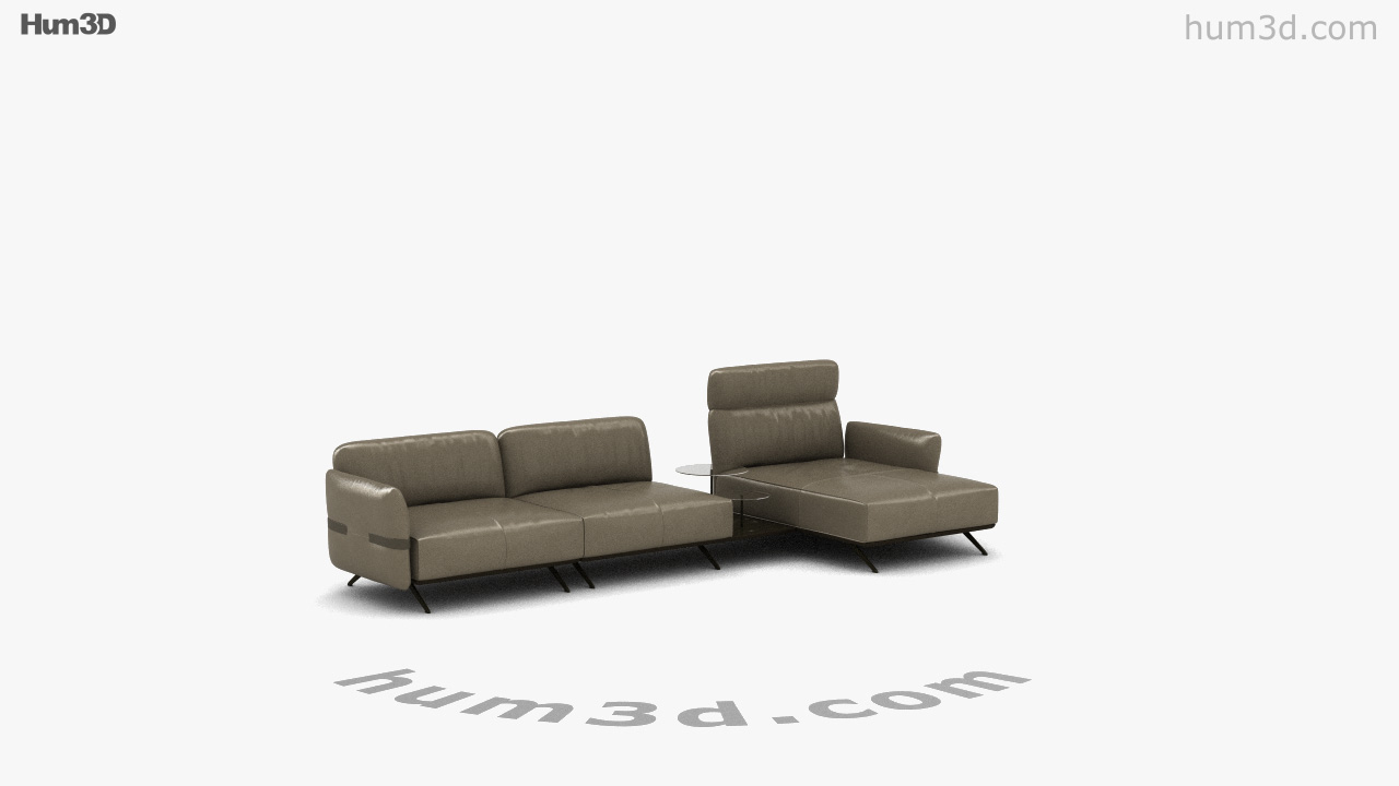 360 view of Natuzzi Pablo Sofa 3D model - 3DModels store