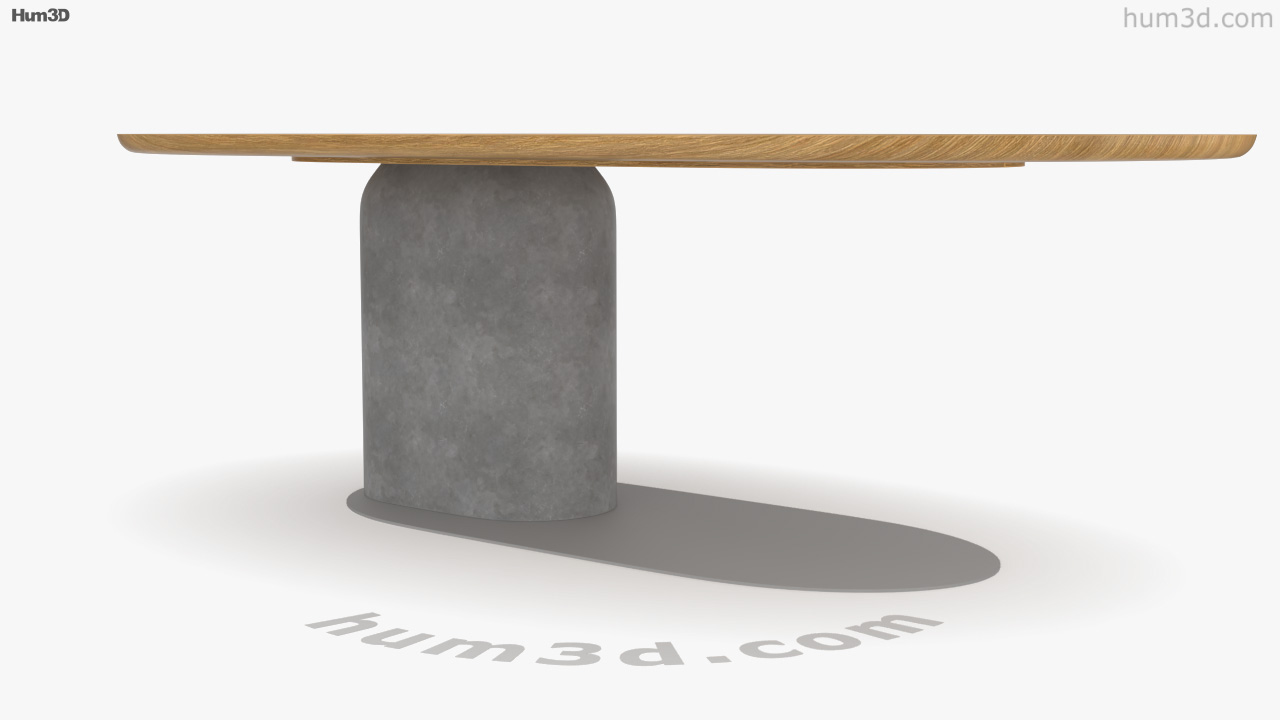 360 view of Natuzzi Ombra Dining table 3D model - 3DModels store