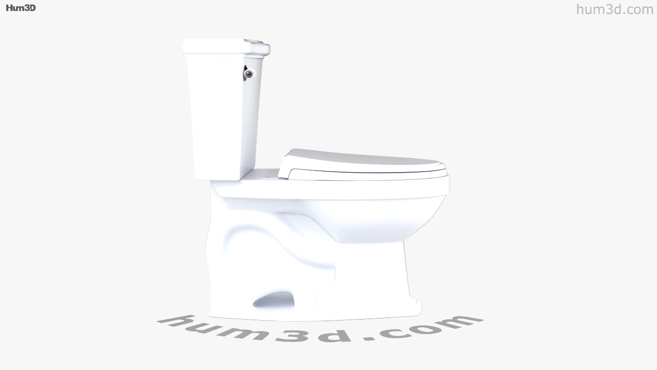 360 view of Toto Clayton Height toilet 3D model - 3DModels store