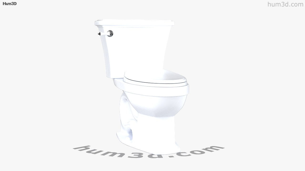 360 view of Toto Clayton Height toilet 3D model - 3DModels store