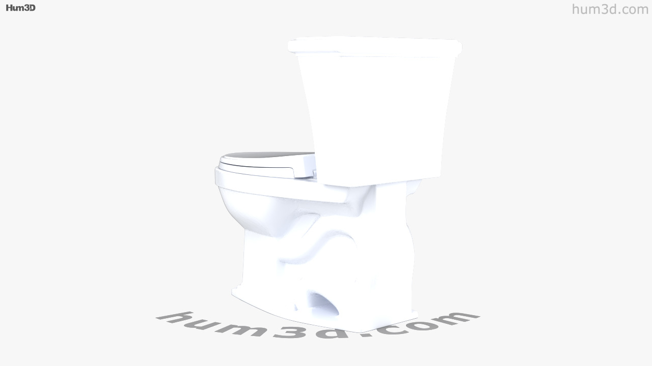 360 view of Toto Clayton Height toilet 3D model - 3DModels store