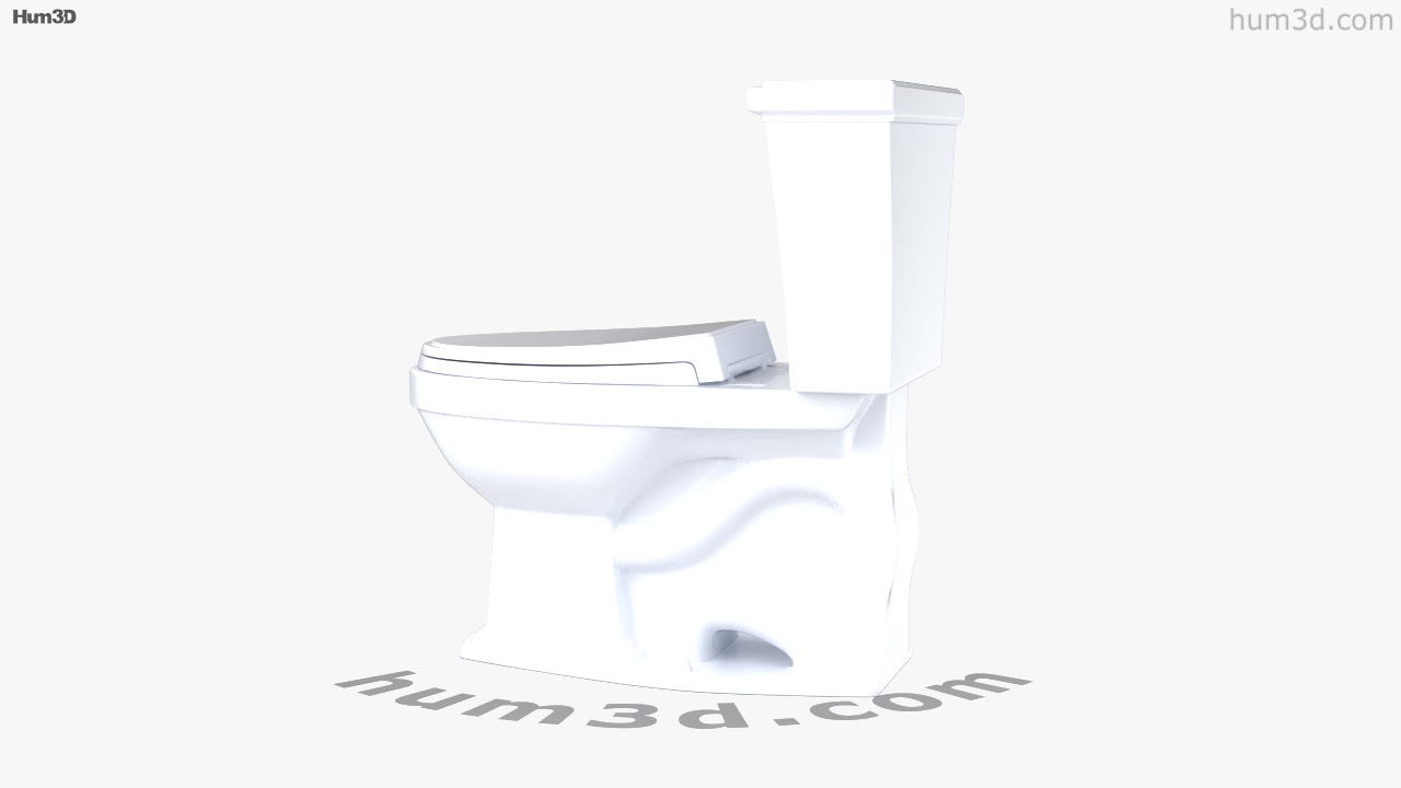 360 view of Toto Clayton Height toilet 3D model - 3DModels store