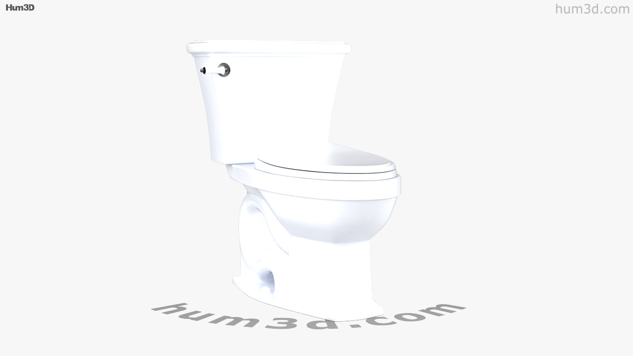 360 view of Toto Clayton Height toilet 3D model - 3DModels store