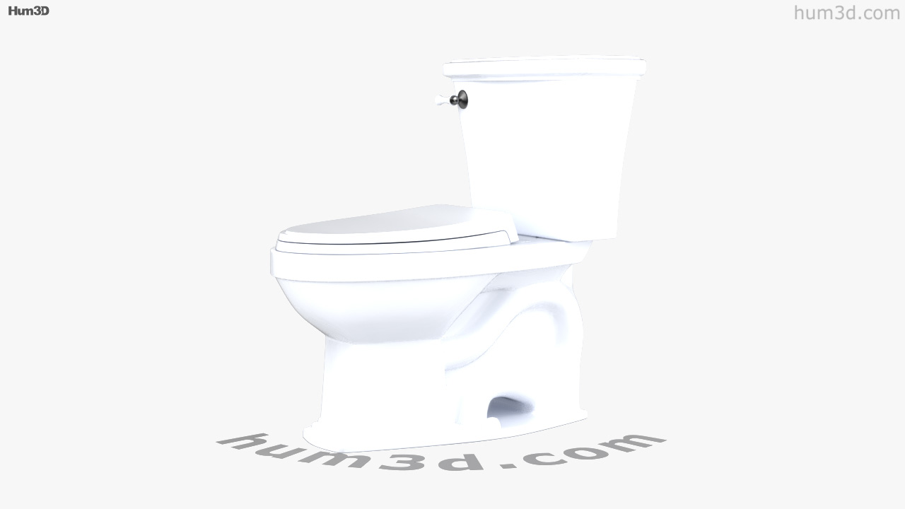 360 view of Toto Clayton Height toilet 3D model - 3DModels store
