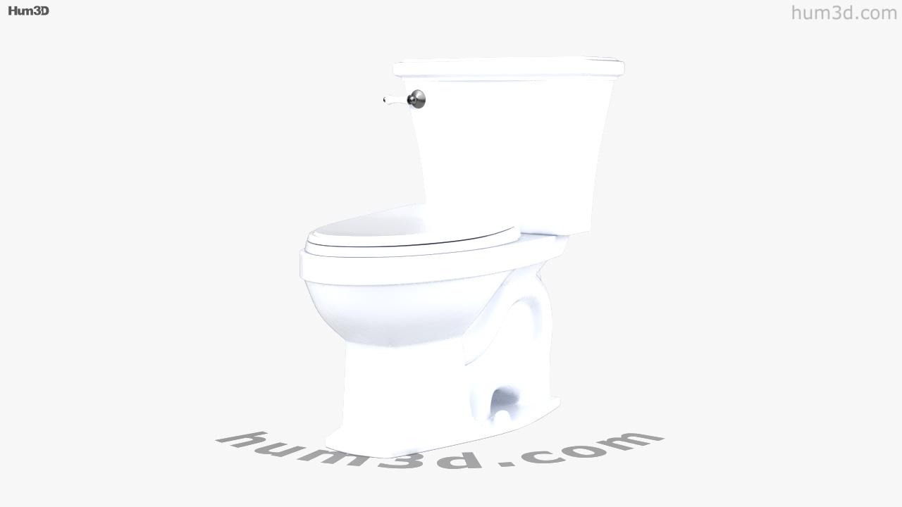 360 view of Toto Clayton Height toilet 3D model - 3DModels store