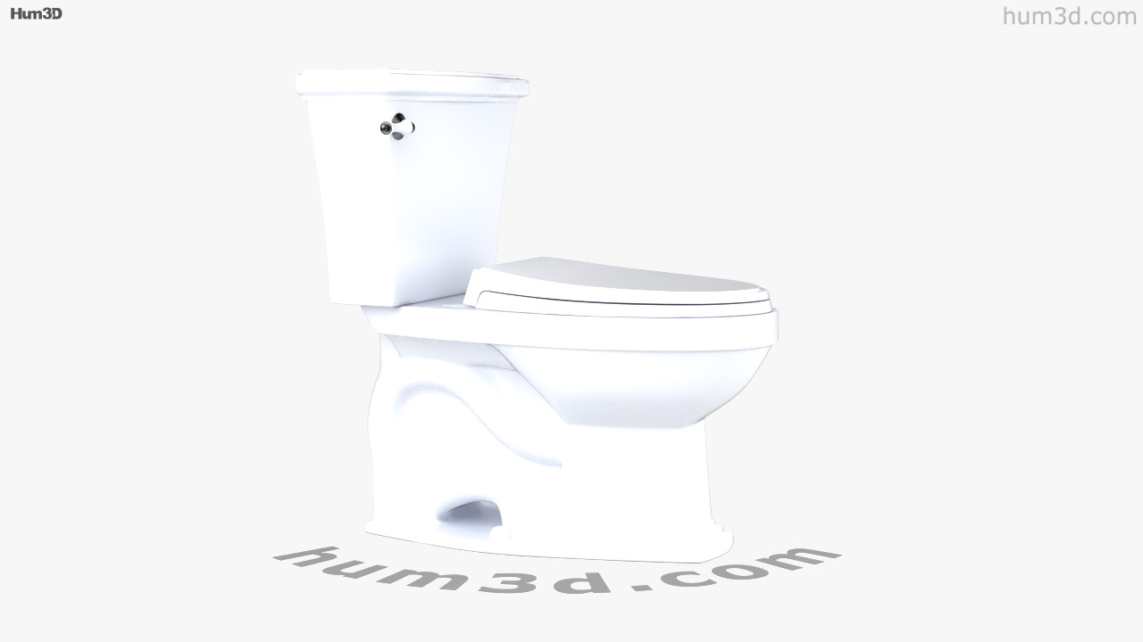 360 view of Toto Clayton Height toilet 3D model - 3DModels store