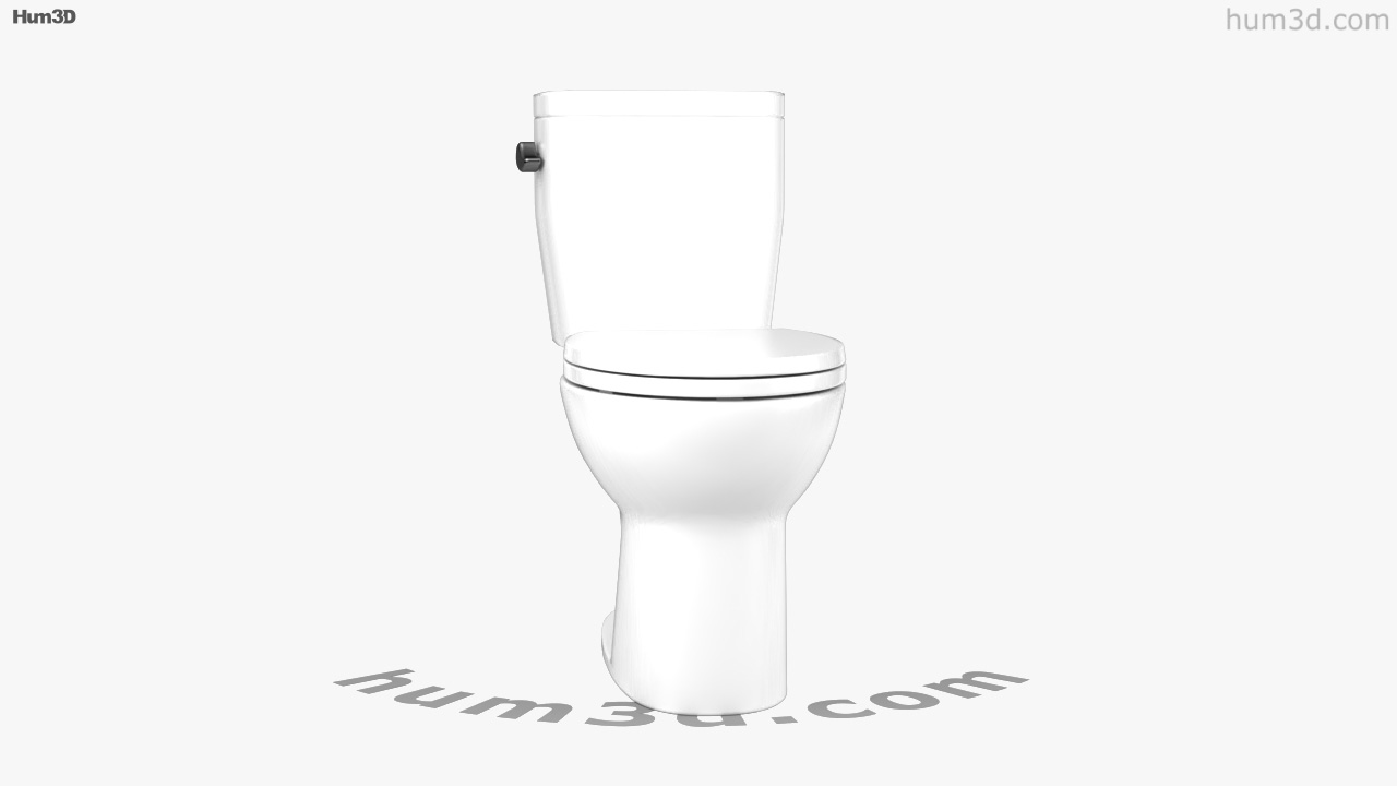 360 view of Toto Entrada Close Coupled Elongated Two Piece toilet 3D ...