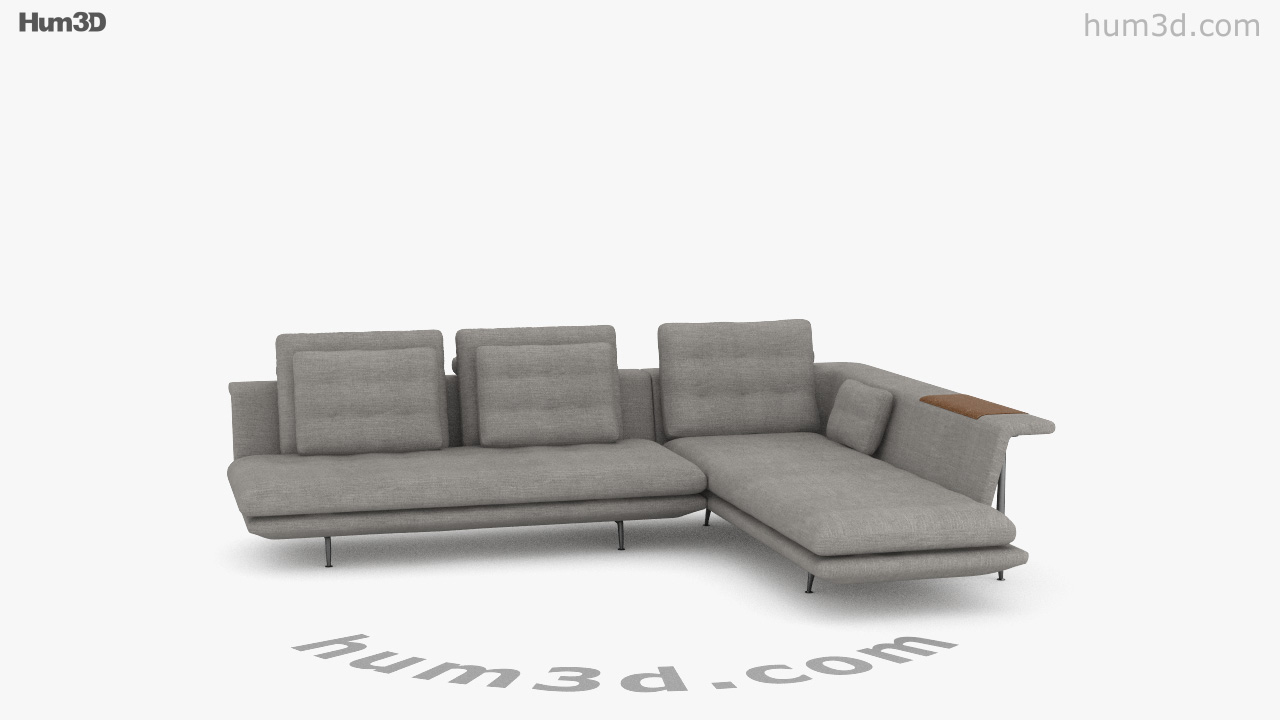 360 view of Vitra Grand Sofa 3D model - 3DModels store