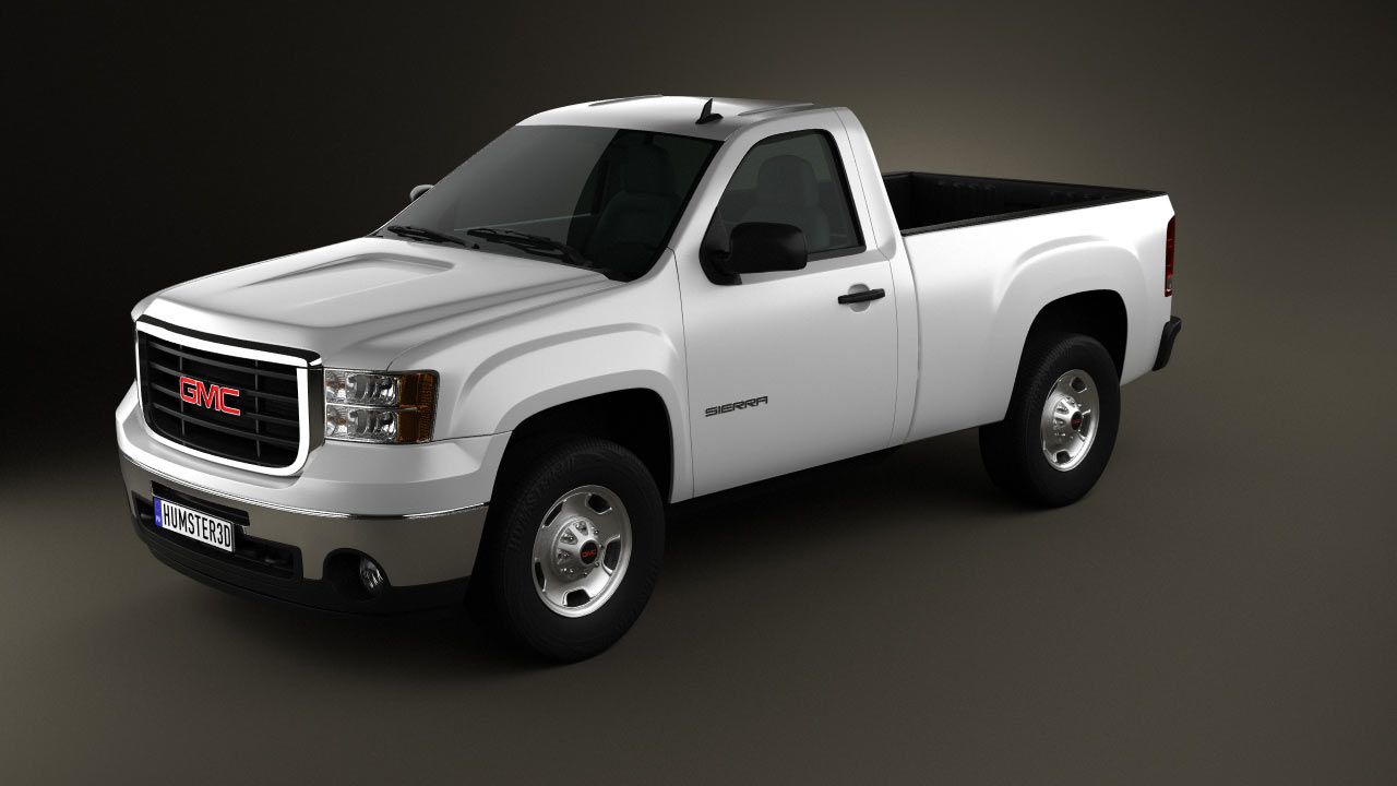 360 view of GMC Sierra Regular Cab Standard Box 2014 3D model ...