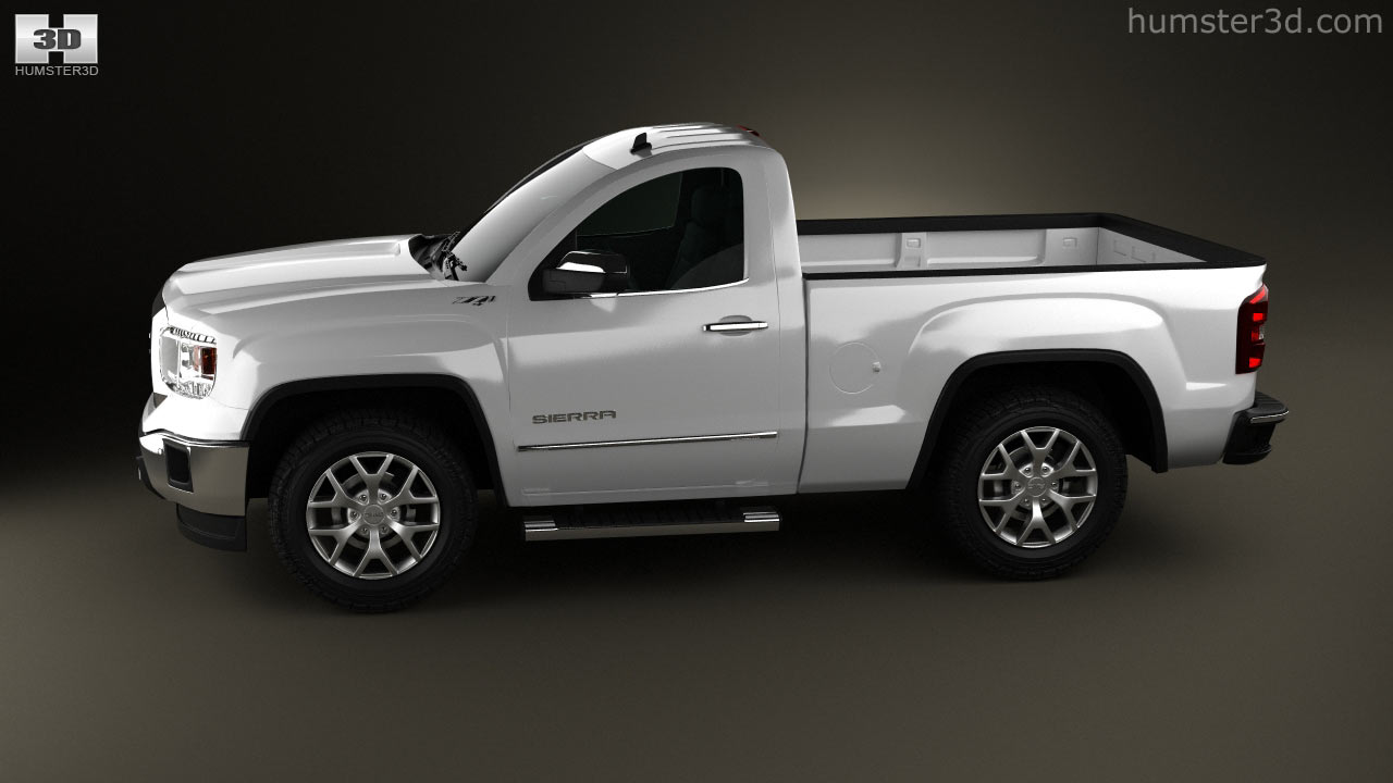 360 view of GMC Sierra Single Cab 2016 3D model - 3DModels store