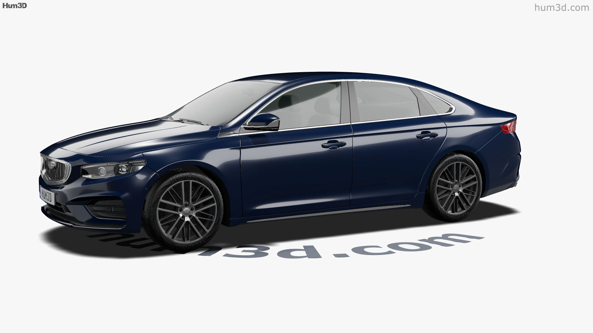 360 view of Geely Preface 2023 3D model - 3DModels store