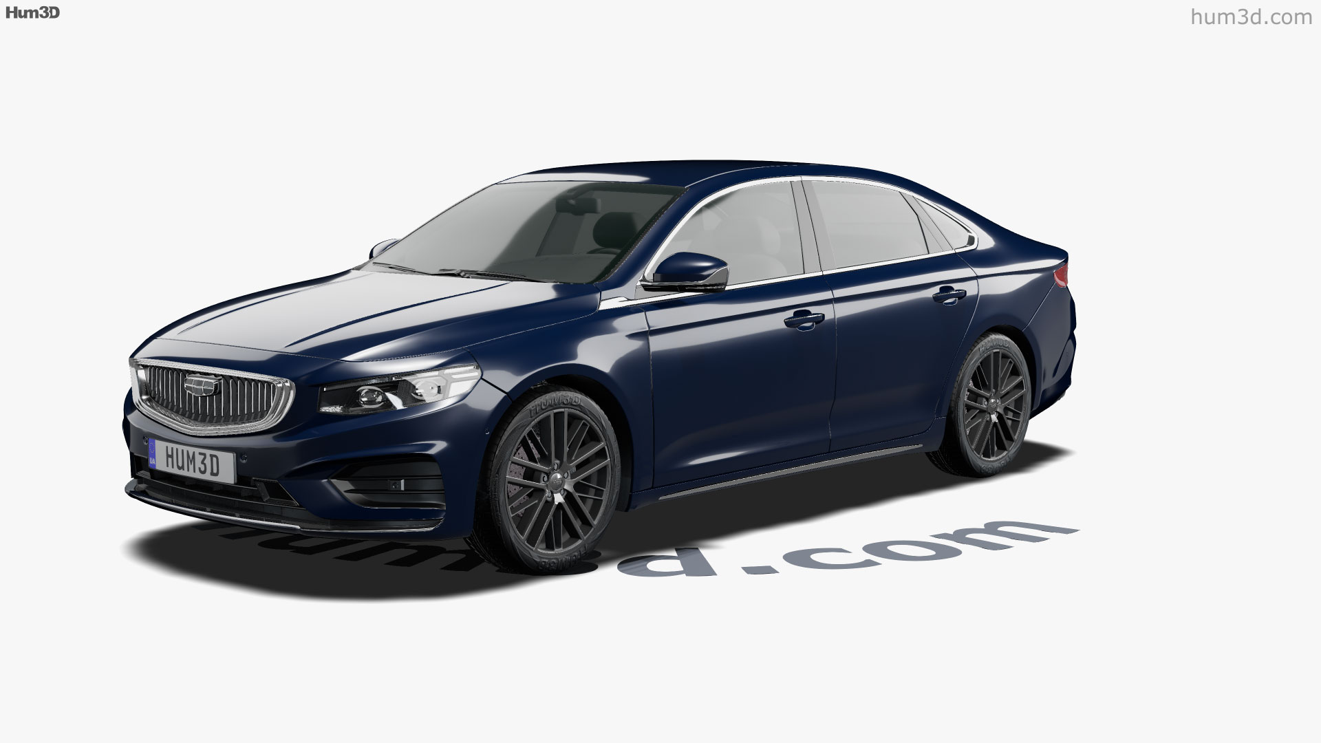360 view of Geely Preface 2023 3D model - 3DModels store
