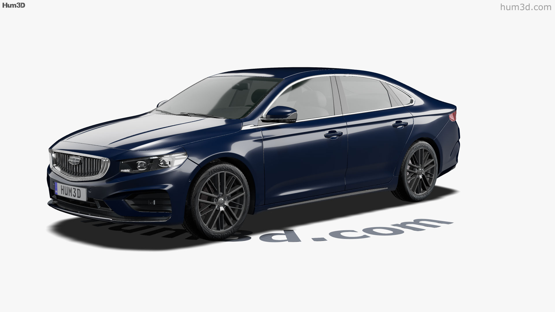 360 view of Geely Preface 2023 3D model - 3DModels store