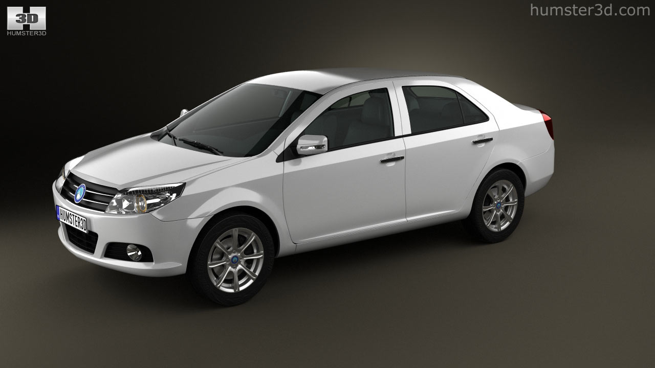 360 view of Geely MK sedan 2014 3D model - 3DModels store