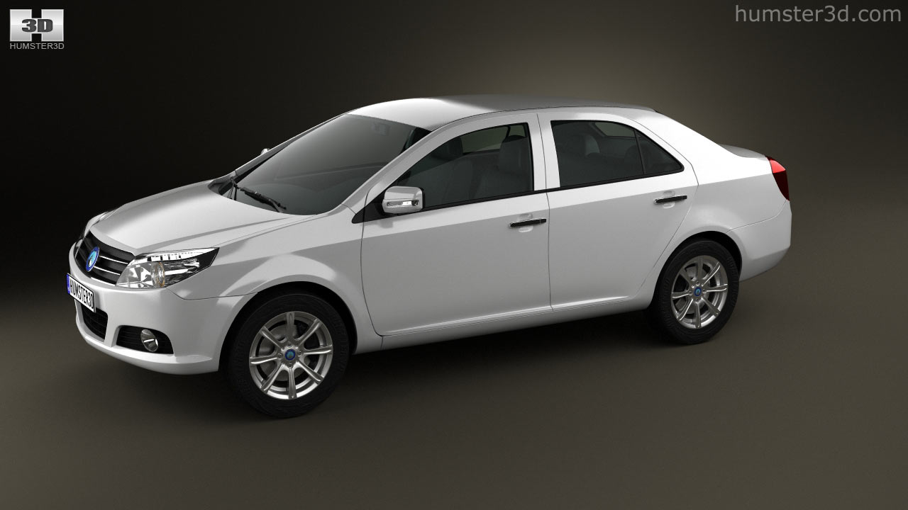 360 view of Geely MK sedan 2014 3D model - 3DModels store