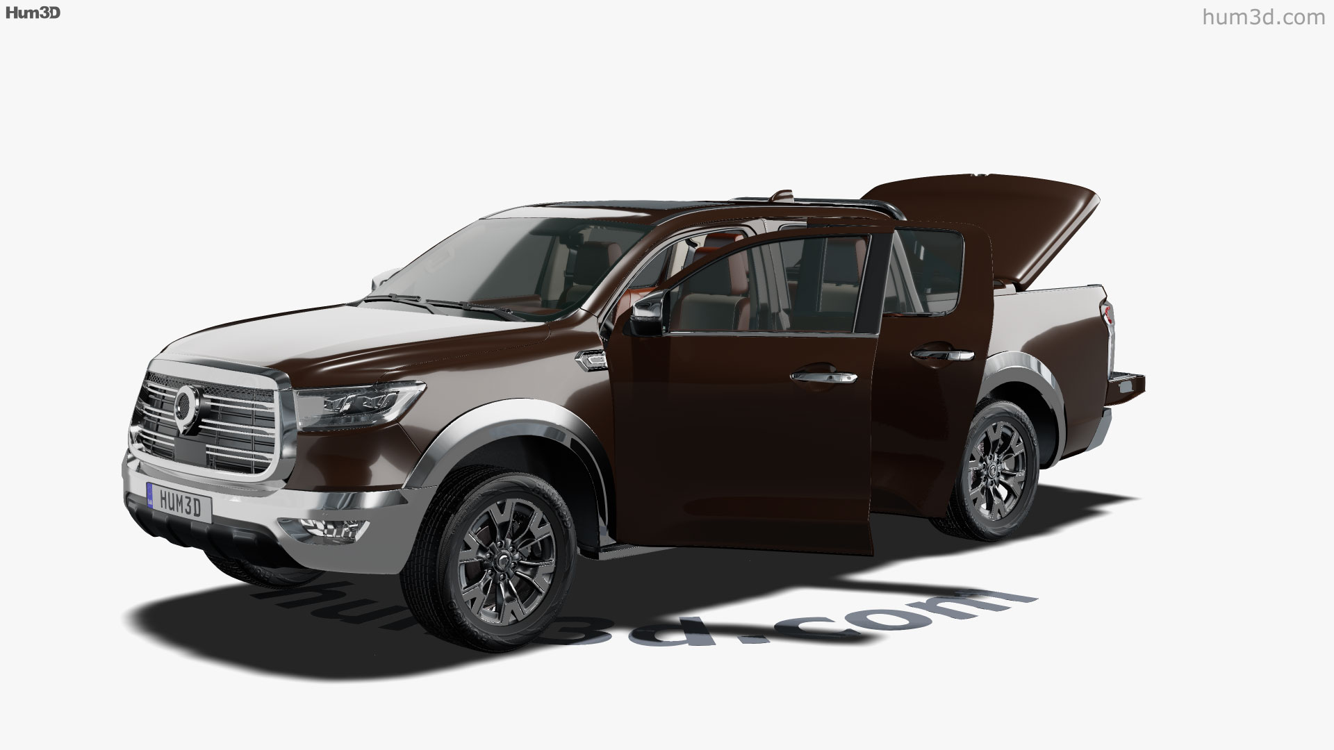 360 view of Great Wall Pao with HQ interior 2021 3D model - 3DModels store