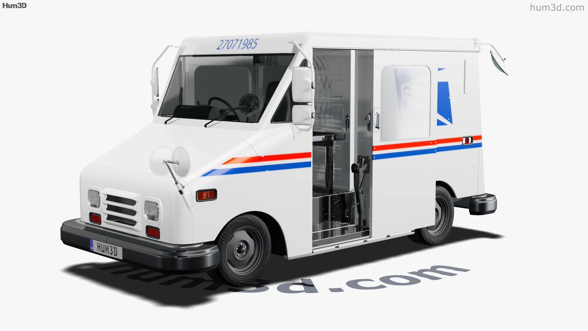 360 view of Grumman Long Life Vehicle with HQ interior 1994 3D model ...
