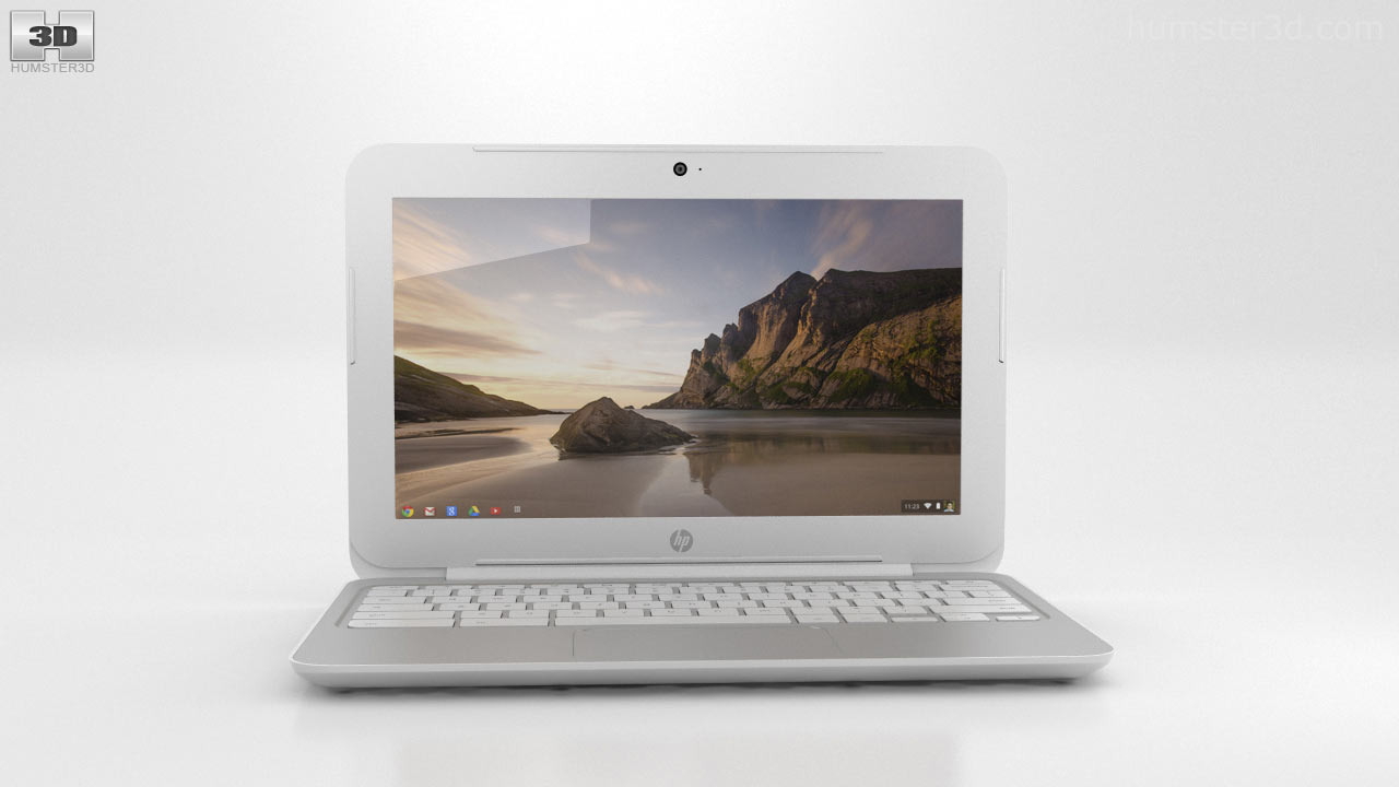 360 view of HP Chromebook 11 G3 Snow White 3D model - 3DModels store