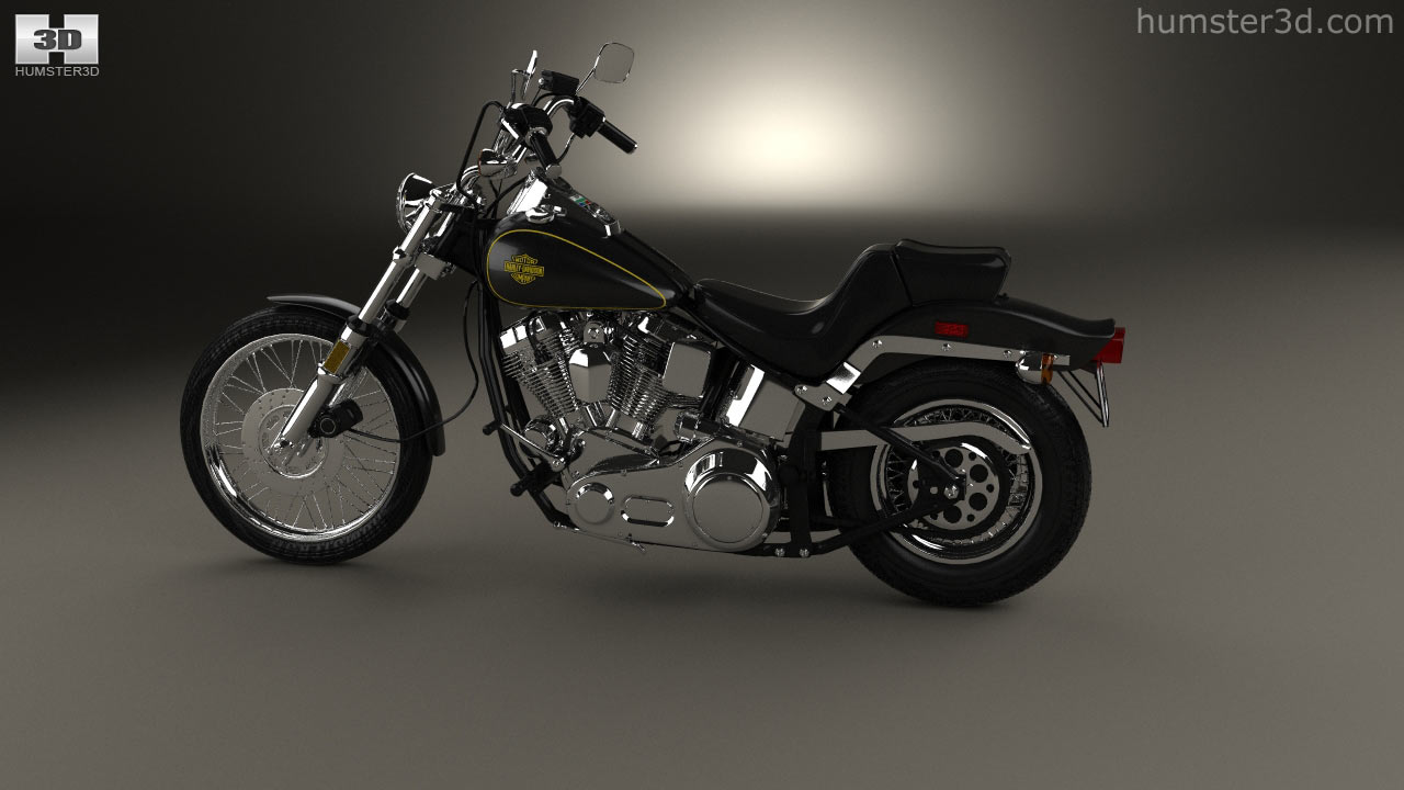 360 view of Harley-Davidson FXST Softail 1984 3D model - 3DModels store