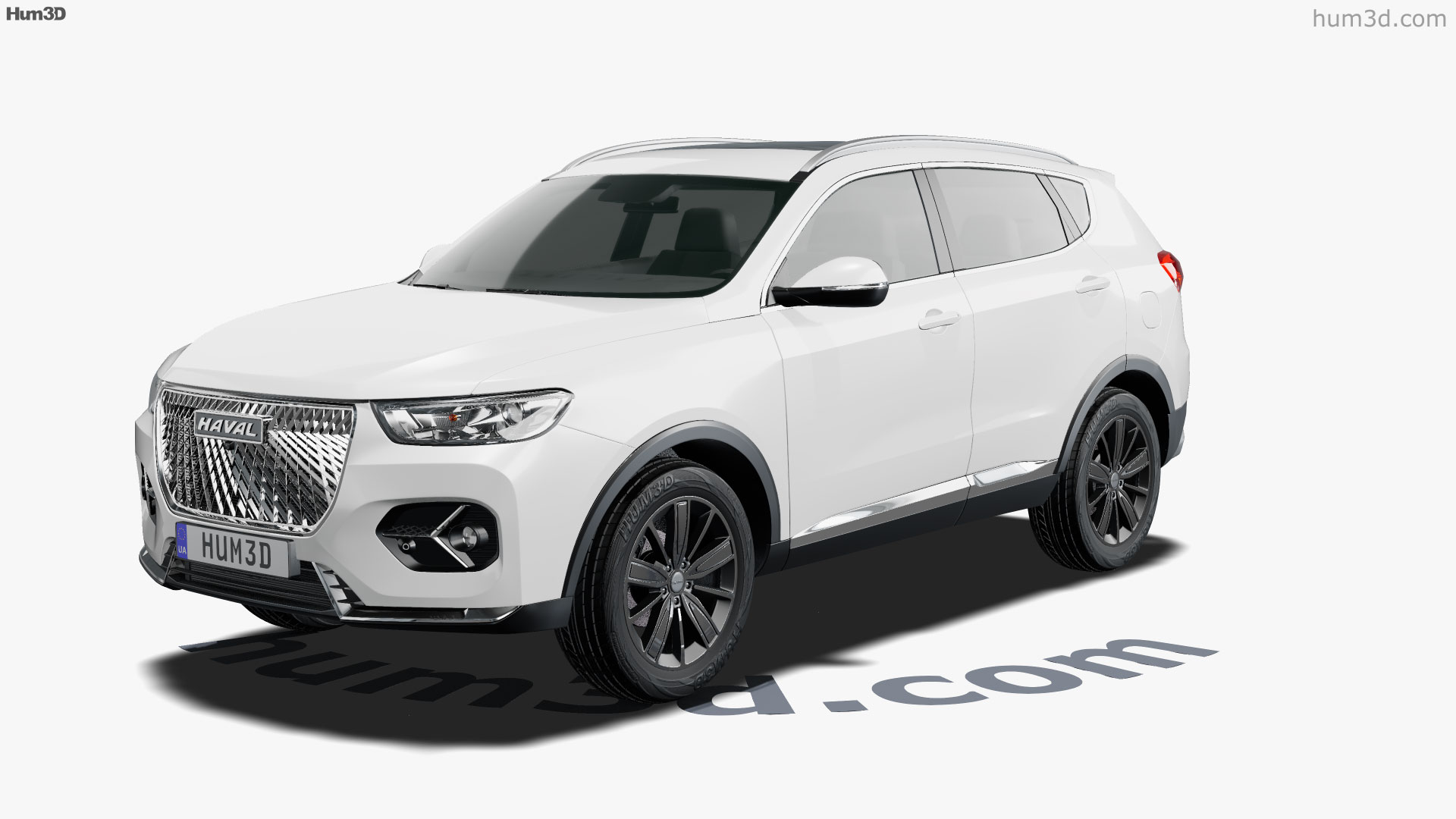 360 view of Haval H6 2021 3D model - 3DModels store